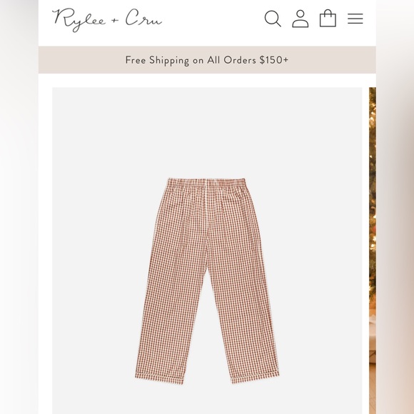 Rylee + Cru | Pants | Nwt Rylee Cru Mens Pajama Pant In Brick Gingham ...
